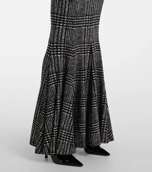 Norma Kamali Plaid Maxi Skirt