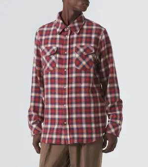 GOD'S TRUE CASHMERE Ski Santa Fe Plaid Cashmere Shirt - Red