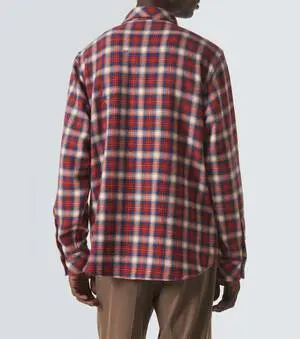 GOD'S TRUE CASHMERE Ski Santa Fe Plaid Cashmere Shirt - Red