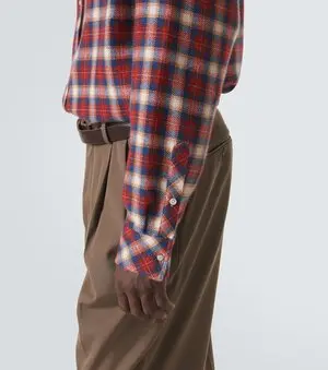 GOD'S TRUE CASHMERE Ski Santa Fe Plaid Cashmere Shirt - Red