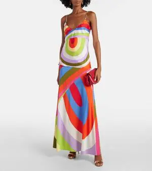 Emilio Pucci Iride Printed Maxi Skirt