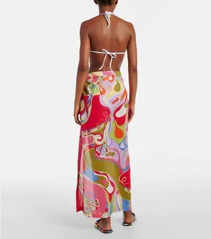 Emilio Pucci Orchidee Cotton Muslin Beach Cover-up - Multicoloured