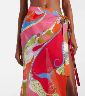 Emilio Pucci Orchidee Cotton Muslin Beach Cover-up - Multicoloured