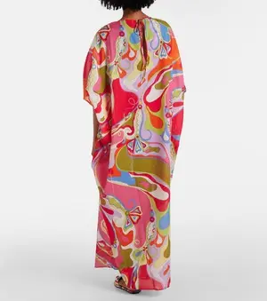 Emilio Pucci Orchidee Cotton Muslin Kaftan