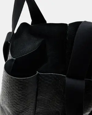 ALLSAINTS Izzy Logo Leather Tote Bag