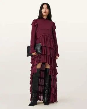 ALLSAINTS Cavarly Tiered Ruffle Maxi Dress