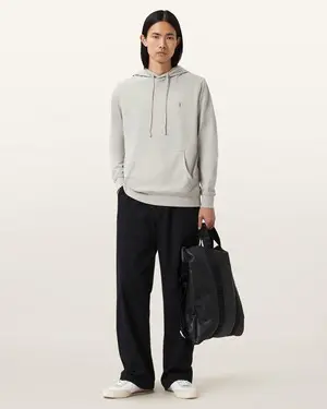 ALLSAINTS Brace Ramskull Pullover Hoodie - Carbon Grey