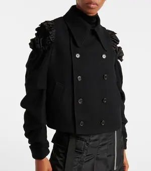 Noir Kei Ninomiya Cutout Wool Jacket