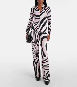 Emilio Pucci Iride Jersey Satin Shirt
