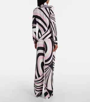Emilio Pucci Iride Jersey Satin Shirt