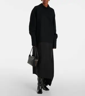 JIL SANDER Convertible Wool Midi Dress