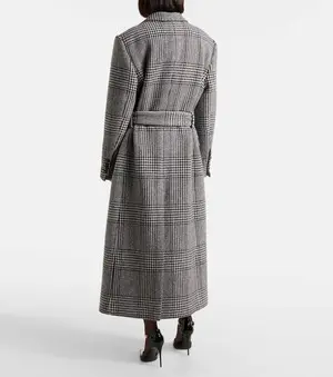 Dolce & Gabbana Houndstooth Wool-blend Coat