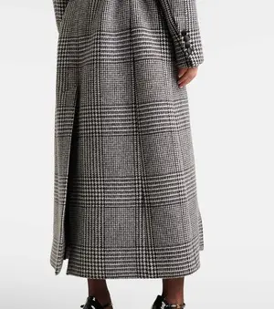 Dolce & Gabbana Houndstooth Wool-blend Coat