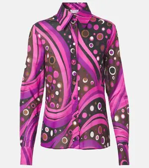 Emilio Pucci Fontane Printed Cotton Muslin Shirt - Pink