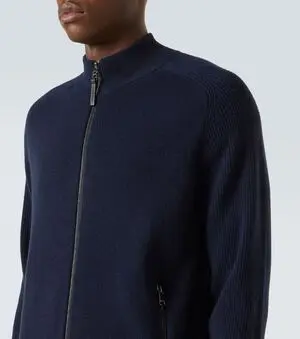 Bogner Dexter Wool And Cashmere Zip-up Sweater