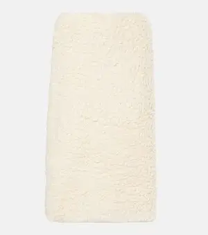 JIL SANDER Cotton Fleece Midi Skirt - White