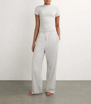 SKIMS Boyfriend Jersey Sweatpants - Grey