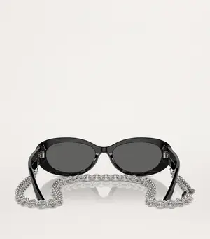 Tiffany & Co. Oval Chain Sunglasses - Black