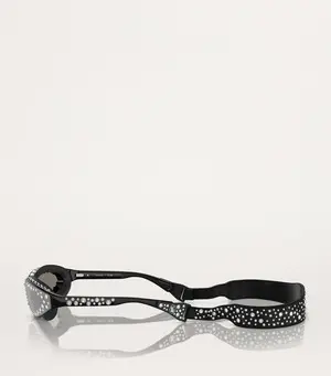 SWAROVSKI Embellished Acetate Sunglasses - Black