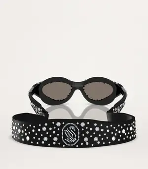 SWAROVSKI Embellished Acetate Sunglasses - Black