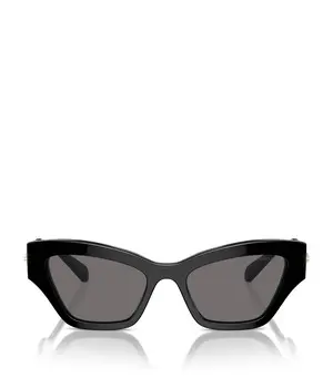 SWAROVSKI Acetate Cat Eye Sunglasses - Black