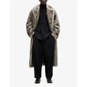 Hugo Double-breasted Faux-fur Coat