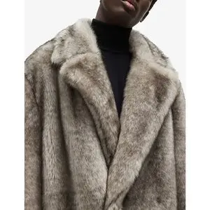 Hugo Double-breasted Faux-fur Coat