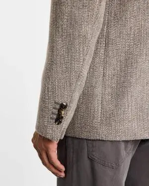 Giorgio Armani Apos;s Wool-viscose Deconstructed Blazer - Grey