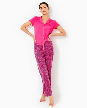 Lilly Pulitzer® 30.5' Pajama Knit Pant - Passion Fruit Pink Star Searching