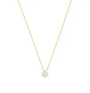 CADAR 18k Gold Star Of David Diamond Pendant Necklace - One-color