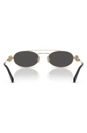 Miu Miu 53mm Oval Sunglasses - Pale Gold