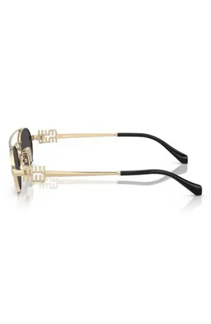 Miu Miu 53mm Oval Sunglasses - Pale Gold