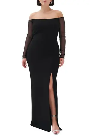 MARCELLA Marian Off-the-shoulder Gown