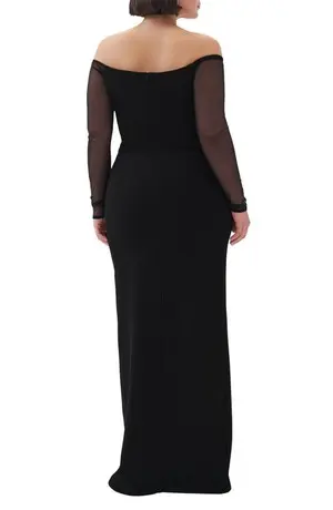 MARCELLA Marian Off-the-shoulder Gown