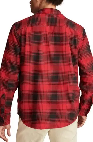 Lucky Brand Plaid Cloud Soft Flannel Button-up Shirt - Red Multi