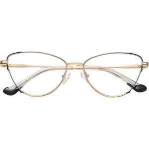 FIFTH & NINTH Cora Cat Eye Blue Light Blocking Glasses - Gold / Clear