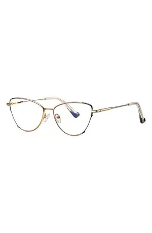 FIFTH & NINTH Cora Cat Eye Blue Light Blocking Glasses - Gold / Clear