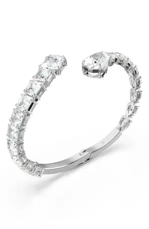 SWAROVSKI Matrix Cuff Bracelet - White/ Silver