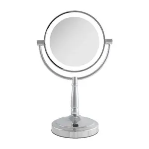 ZADRO Lighted Makeup Mirror With 10x/1x Magnifications & Cordless - Chrome