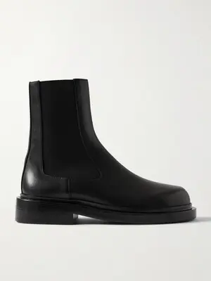 JIL SANDER Leather Chelsea Boots - Black