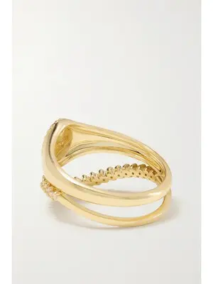 Yvonne Léon 9-karat Diamond Signet Ring Set