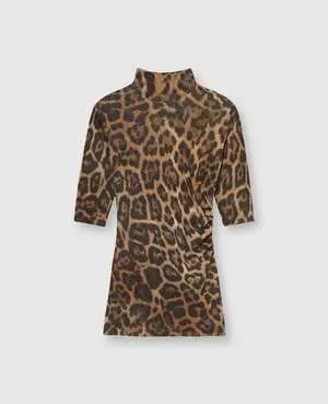 Stella McCartney Leopard High-neck Top