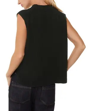 Whistles Wool Sleeveless Tank Top - Black