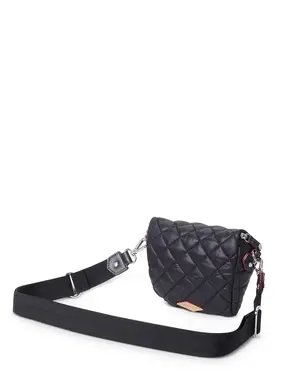 Mz Wallace Micro Crosby Sling Bag - Black/silver