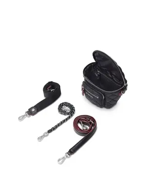 Mz Wallace Micro Crosby Sling Bag - Black/silver