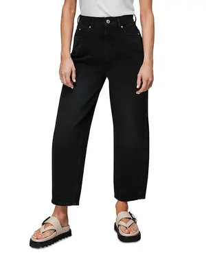 PHILIP B Petites Authentic High Rise Barrel Jeans - Black