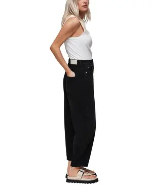 PHILIP B Petites Authentic High Rise Barrel Jeans - Black