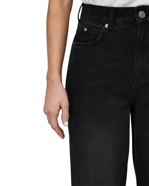 PHILIP B Petites Authentic High Rise Barrel Jeans - Black