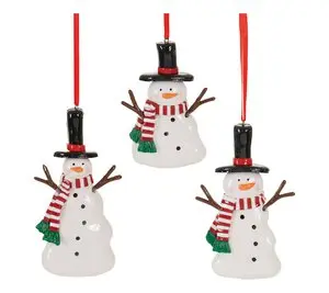 MELROSE Clay Snowman Ornament - One-color