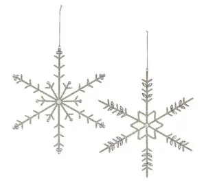 MELROSE Jeweled Snowflake Ornament - One-color